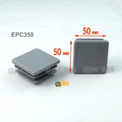 Square ribbed insert for tubes 50 x 50 mm GREY plastic