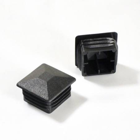 30 x 30 mm Plastic Black Pyramid Plug Insert for Square Tubes and ...