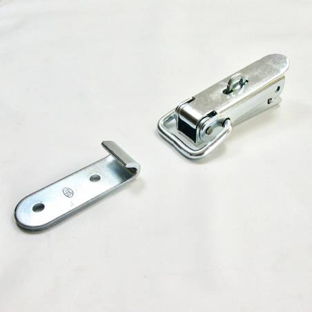 40 x 90 mm Straight Wire White Zinc-plated Pad Lockable Loop Latch with ...