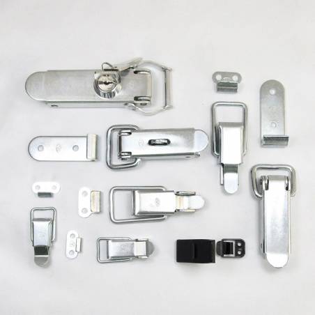 Locking Kit 2 Straight Wire Zinc-plated Loop Latch 40 x 90 mm with ...
