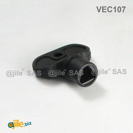 Polyamide Plastic Panel Key BLACK for 7 and 8 mm 1/4 Turn Triangle Lock ...