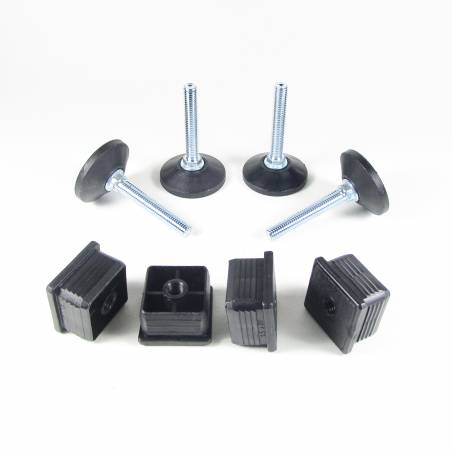 Leveling Kit for 50x50 mm Square Tube with M10x60 mm Galvanised Steel ...