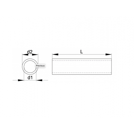 8,2 x 20 x 3 : Distanziatore Cilindrico con foro passante per Vite M8 ...